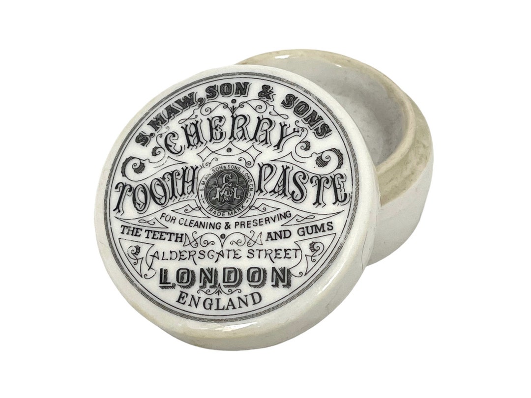 Antique Cherry Toothpaste Jar: S. Maw Son London Pharmacy Pot - Etsy
