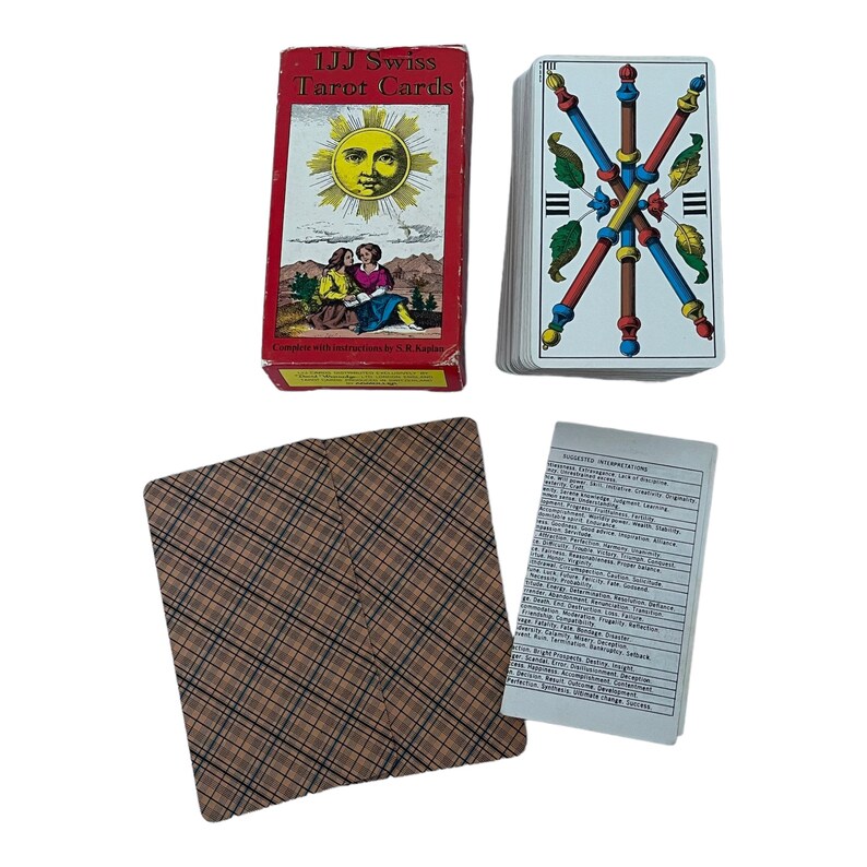 Vintage Tarot Card Deck AG Muller Swiss Cards 78 Set - Etsy