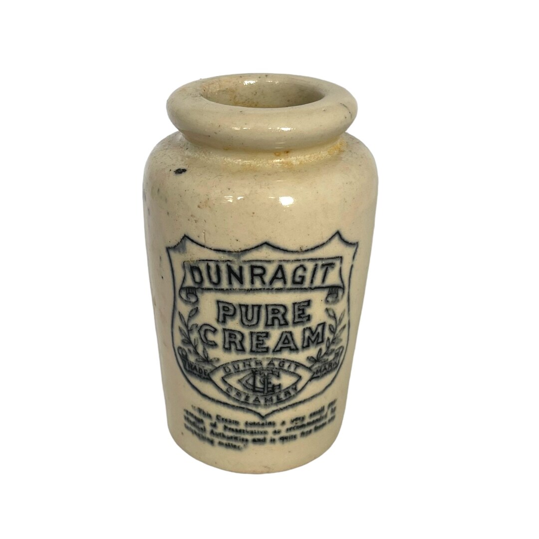 Vintage Dunragit Pure Cream Stoneware Pot Antique Stoneware - Etsy