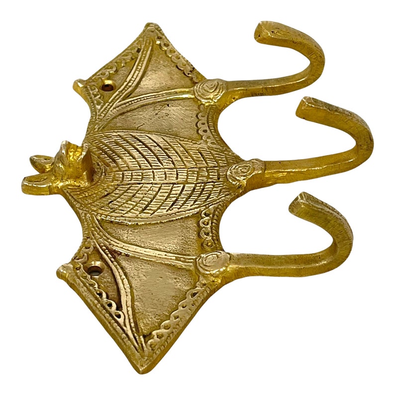 Vintage Brass Bat Key Hooks Bat Wall Mounted Key Hanger Bat | Etsy