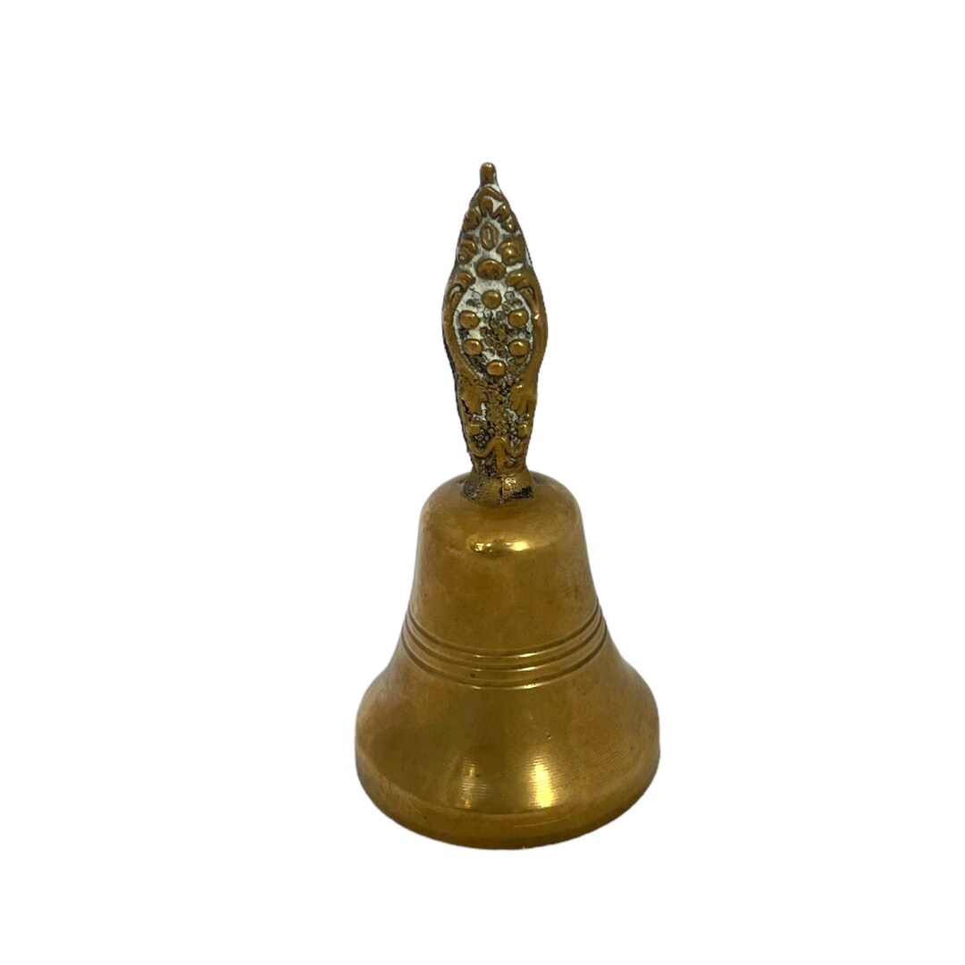 Vintage Brass Bell, Witches Bell, English Bell, Alter Bell, Summoning ...