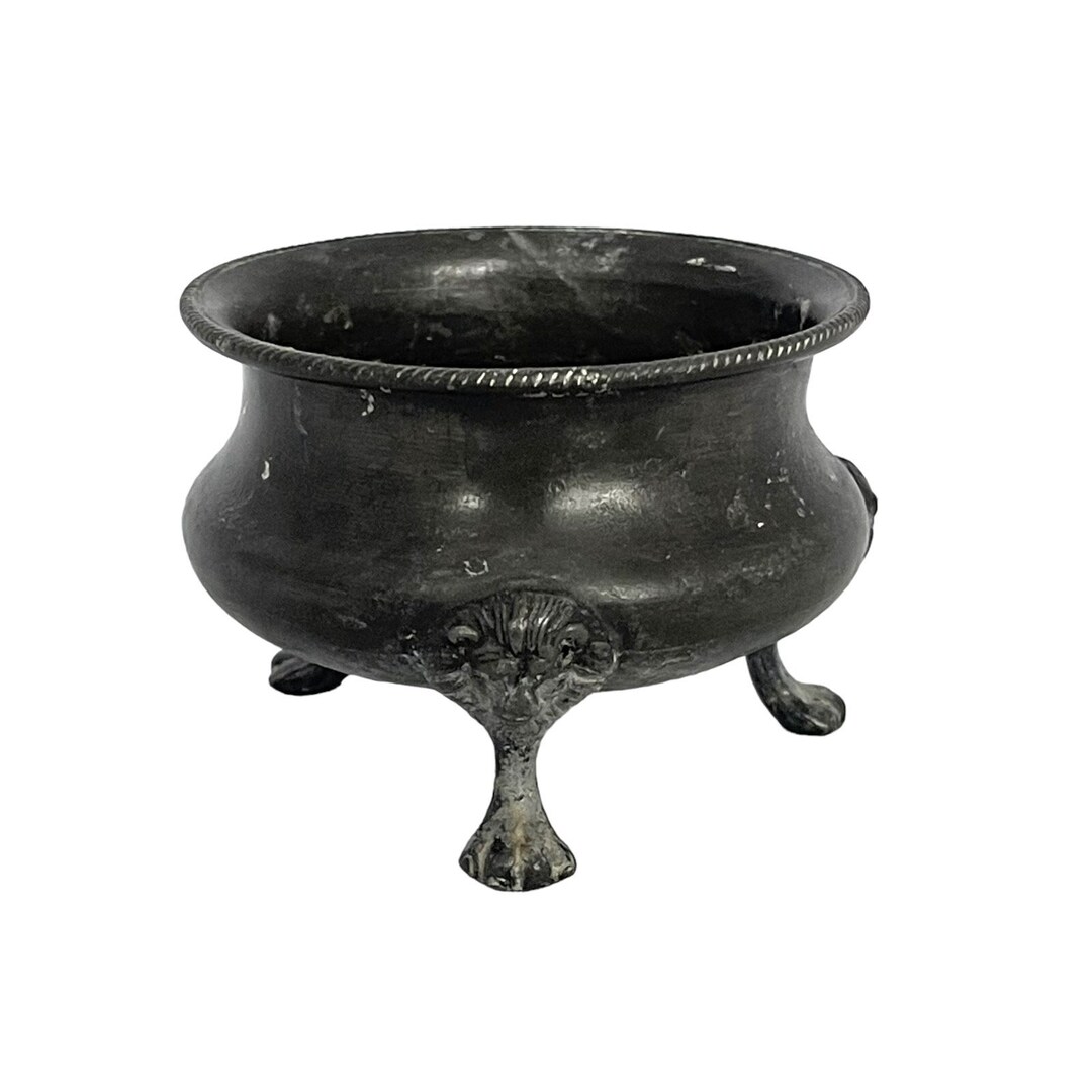 Antique Pewter Cauldron Salt Cauldron Wiccan Altar English - Etsy