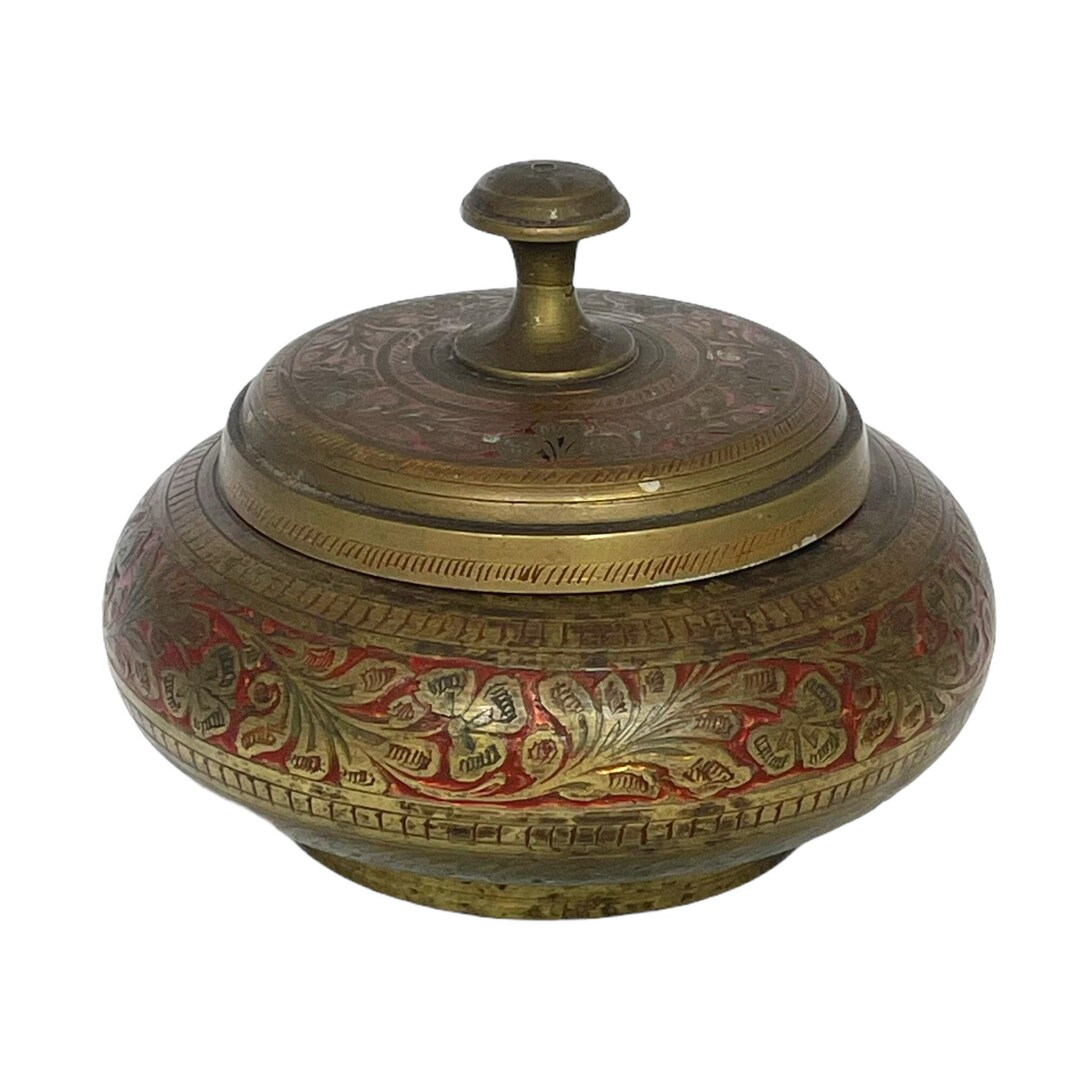 Vintage Rustic Indian Brass Box, Boho Jewellery Box, Bohemian Indian ...