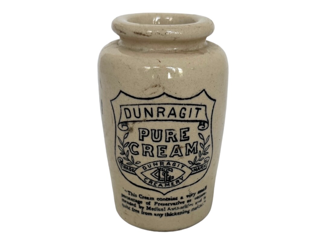 Vintage Dunragit Pure Cream Stoneware Pot Antique Stoneware Pot ...