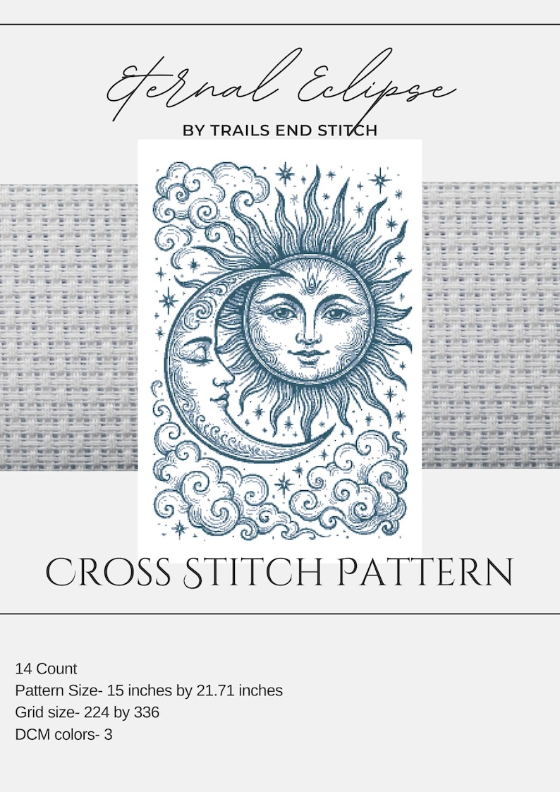 Eternal Eclipse- Cross Stitch Pattern- Pattern Keeper Version Included ...