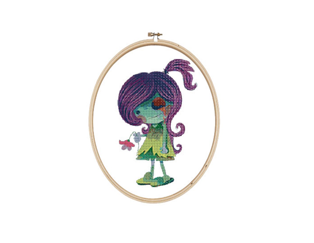 Zombie Girl Cross Stitch Pattern PDF Digital Download Living Dead Back ...