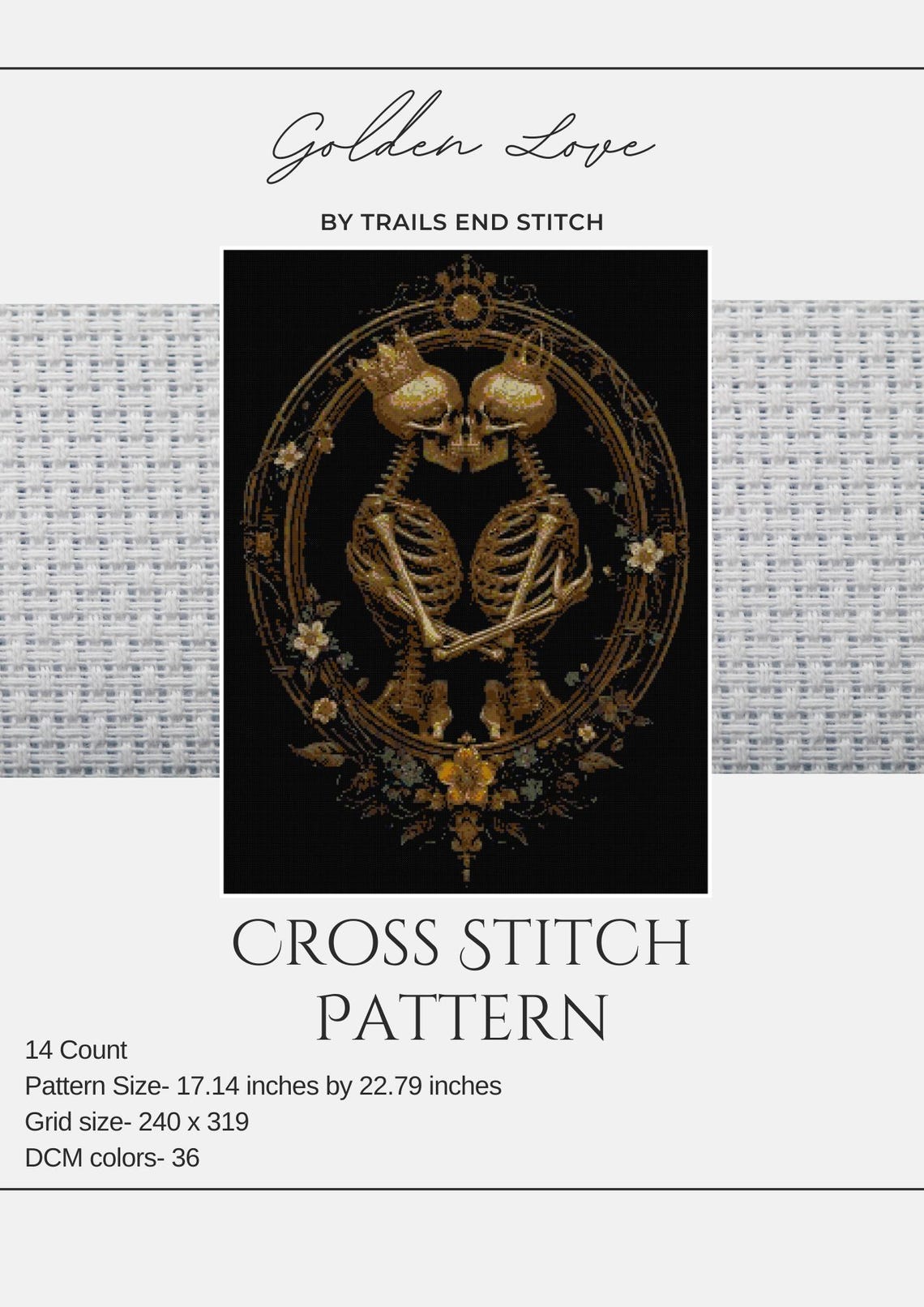 Golden Love Cross Stitch Pattern - Etsy