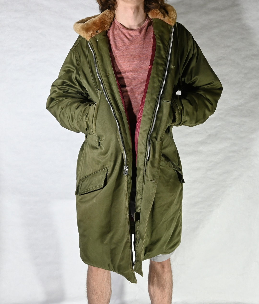 Vintage Olive Green Korean War 1950's Parka Cold Weather B-9 Jacket Mens Long - Etsy