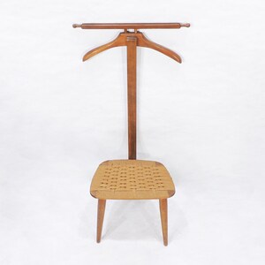 Mid-century Modern Handwoven Rope Seat Butler Chair Italy - Etsy