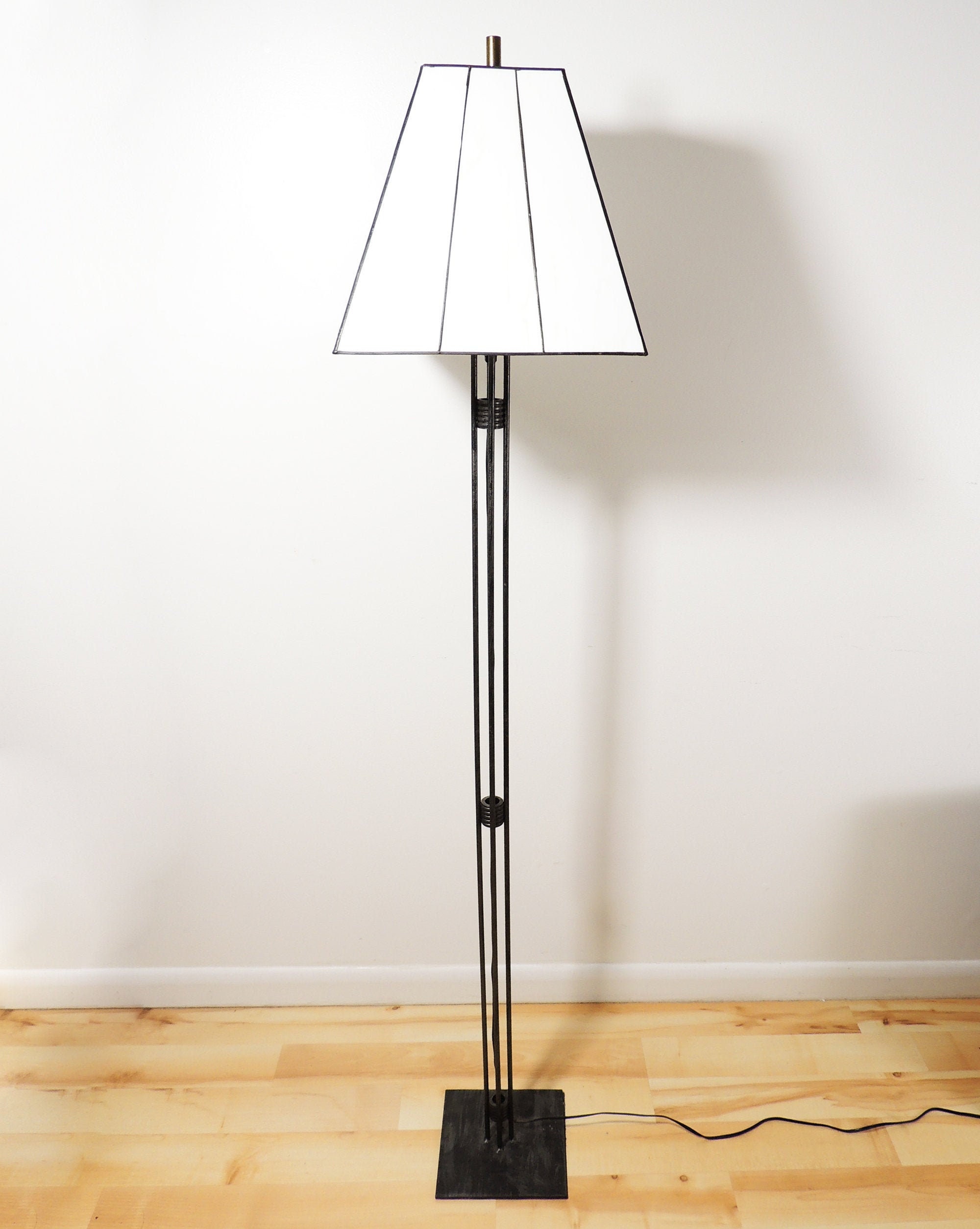 Postmodern Architectural Floor Lamp with Glass Pyramid Shade | Etsy