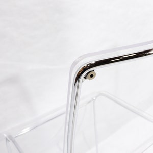 Minimalist Modernist Design Transparent Lucite Shell Stackable Dining ...