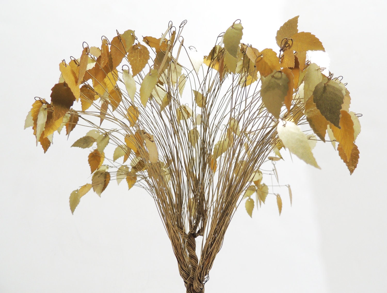 Vintage Modernist Hollywood Regency Wire Tree with Round Base | Etsy