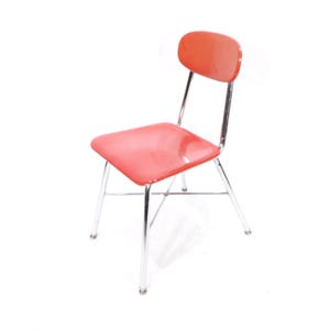 MCM Era Ivy League School Furniture Red Metal Desk Chair - Etsy