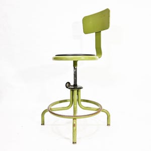 Vintage Modernist Era Interroyal New York Adjustable Vinyl Seat Metal ...