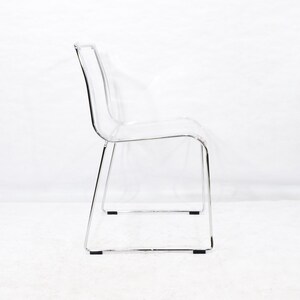 Minimalist Modernist Design Transparent Lucite Shell Stackable Dining ...