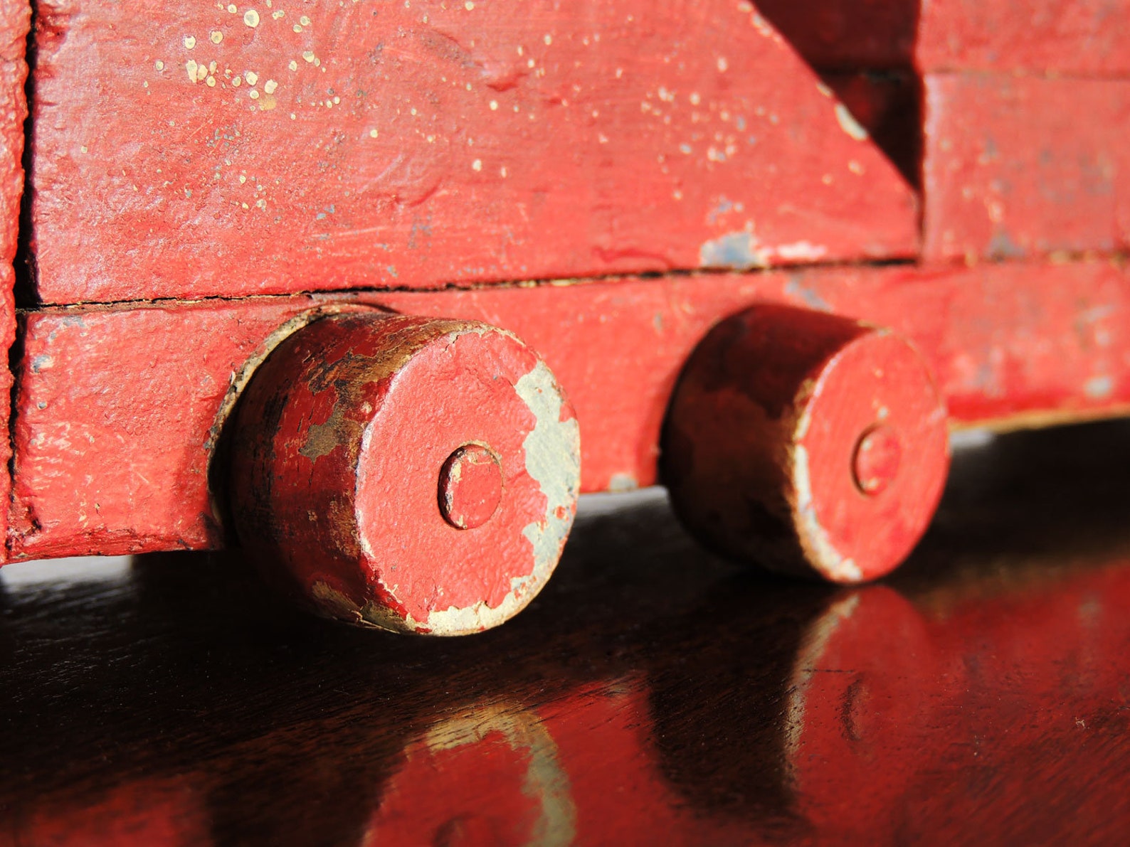 Antique Primitive Farm Toy Wood Barn Red Steam Train Rustic - Etsy