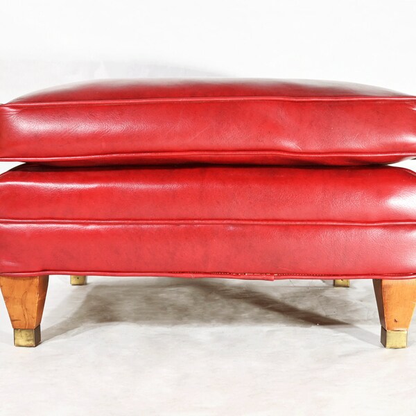 Leather Cocktail Ottoman Etsy