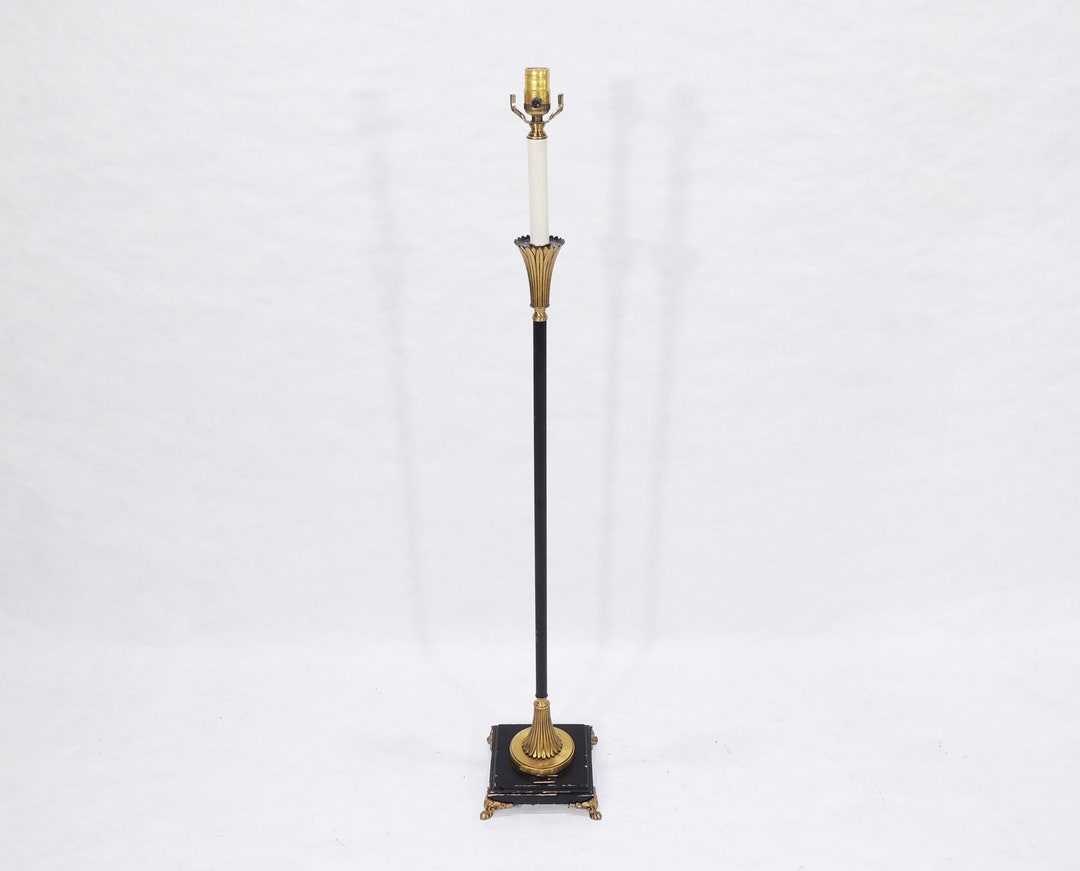Vintage Empire Style Metal Wood Floor Lamp With Claw Feet - Etsy