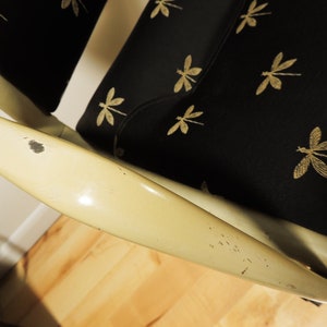 Modernist Steelcase Black Gold Dragonfly Fabric Adjustable Height ...