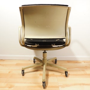 Modernist Steelcase Black Gold Dragonfly Fabric Adjustable Height ...