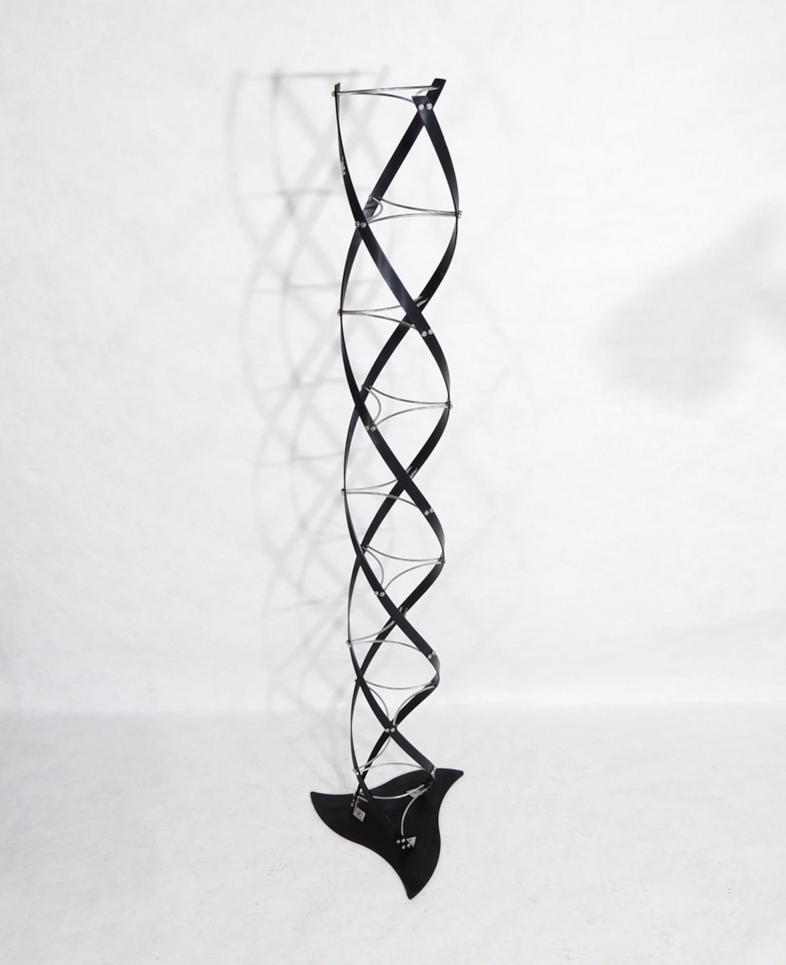 Postmodern Black Metal Spiral CD Rack Sculpture 57 Tall | Etsy