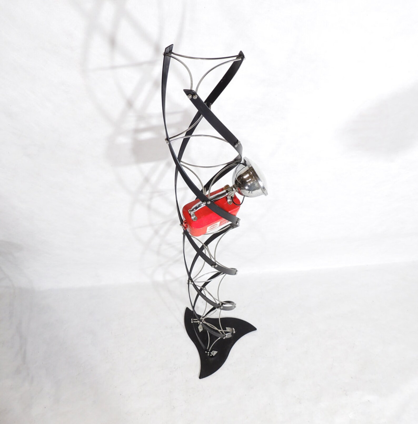 Postmodern Black Metal Spiral CD Rack Sculpture 57 Tall | Etsy