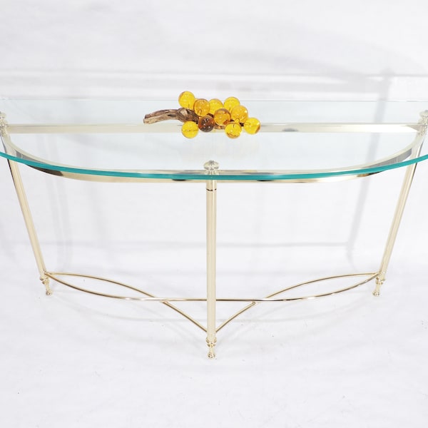 Glass Half Moon Table - Etsy