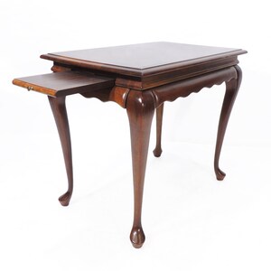 Vintage French Provincial Country Style Side End Table W Two Extendible ...