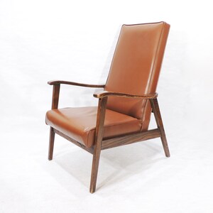 MCM Era Original Hill-rom Vinyl Seating Solid Wood Frame Lounge ...