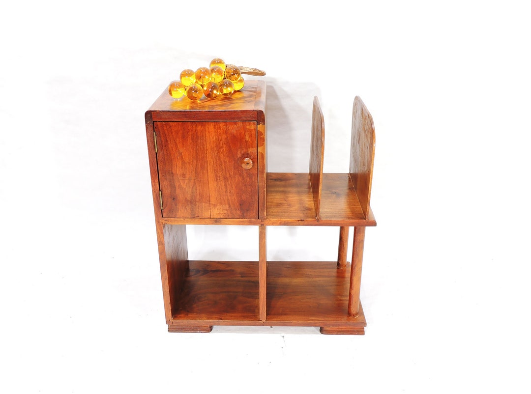 Rare Art Deco Era Wood Side Phone Book Shelf Cabinet - Etsy
