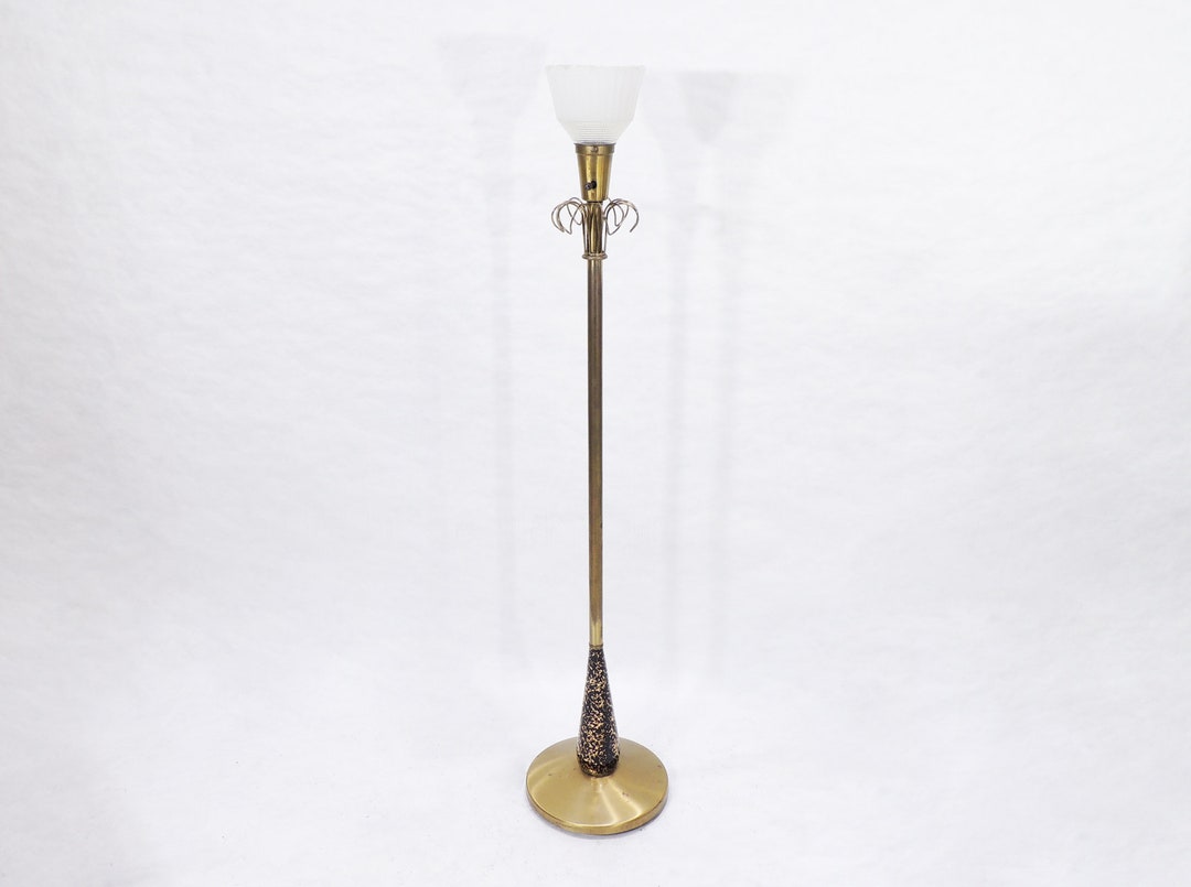 MCM Era Mid State Foundry Metal Round Base Ceramic Shade Floor Lamp - Etsy
