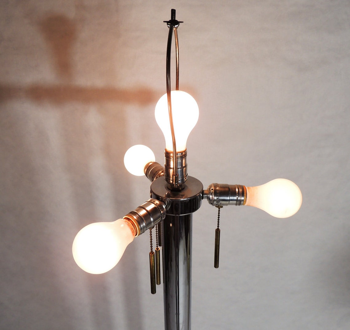 Vintage MCM Modernist Chrome Plated Brass Accented Metal Multi | Etsy