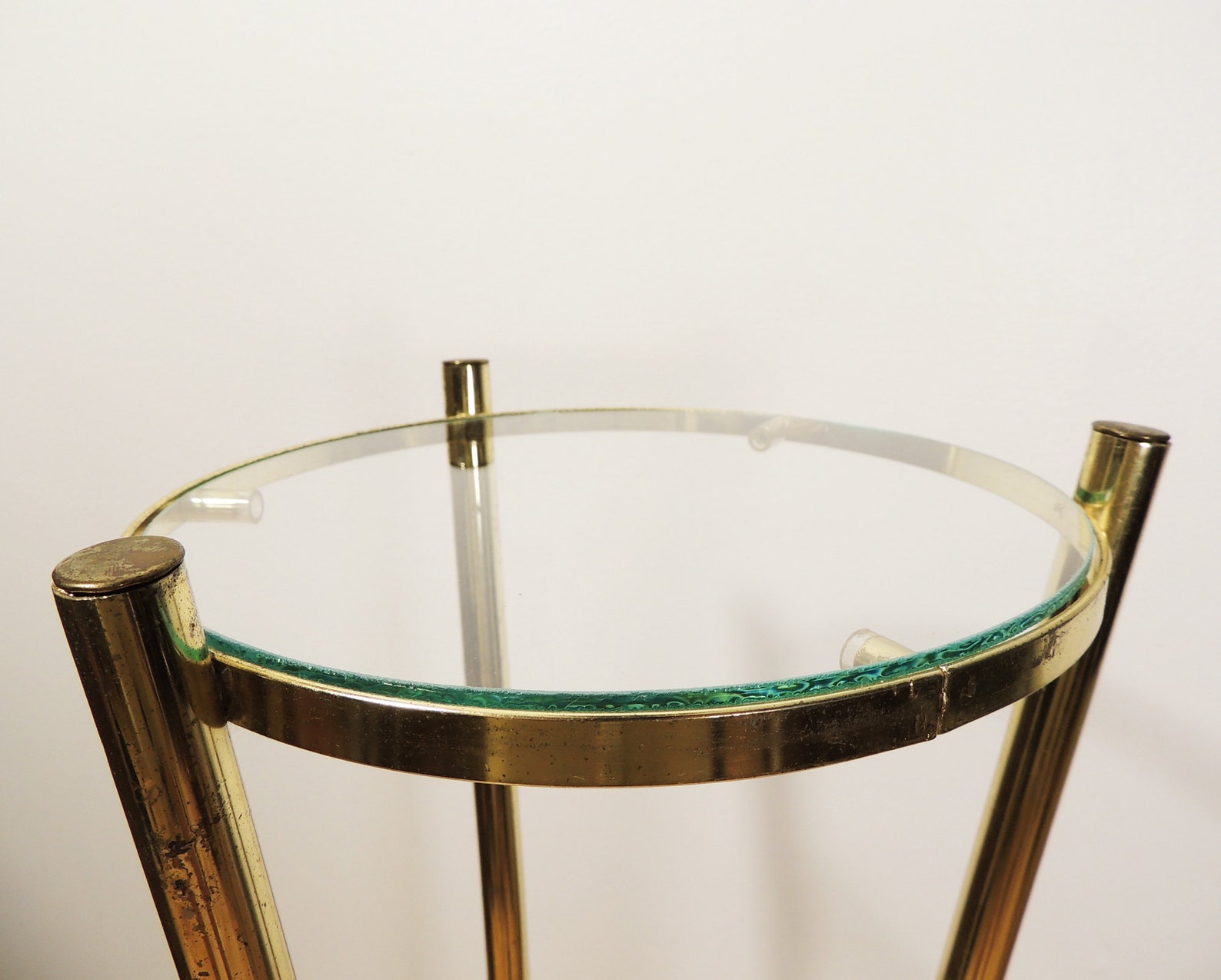 Metal Glass Tubular Tall Pedestal Plant Stand Side End Table - Etsy