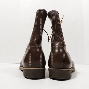 Vintage Rustic American Made Brown Leather Work Boots Armortred Hypalon ...