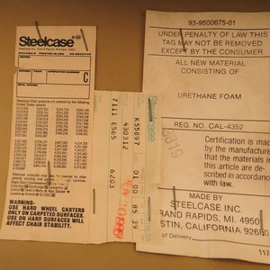 Modernist Steelcase Black Gold Dragonfly Fabric Adjustable Height ...