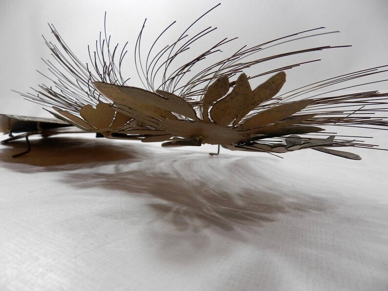 Vintage Original Bijan Mid-Century Cat in Grass Metal Signed | Etsy