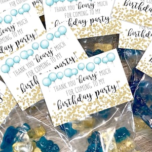 Party Favor Set | Treat Bag + Gift Tag | Gummy Bears | Thank You BEARY ...