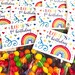 Party Favor Set | Treat Bag + Gift Tag | Skittles | Rainbow Theme ...
