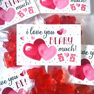 Party Favor Set | Treat Bag + Gift Tag | Gummy Bears | I Love You BEARY ...
