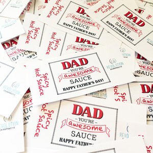 Personalized Father's Day Sticker Label for Hot Sauce Bottle or Spice ...