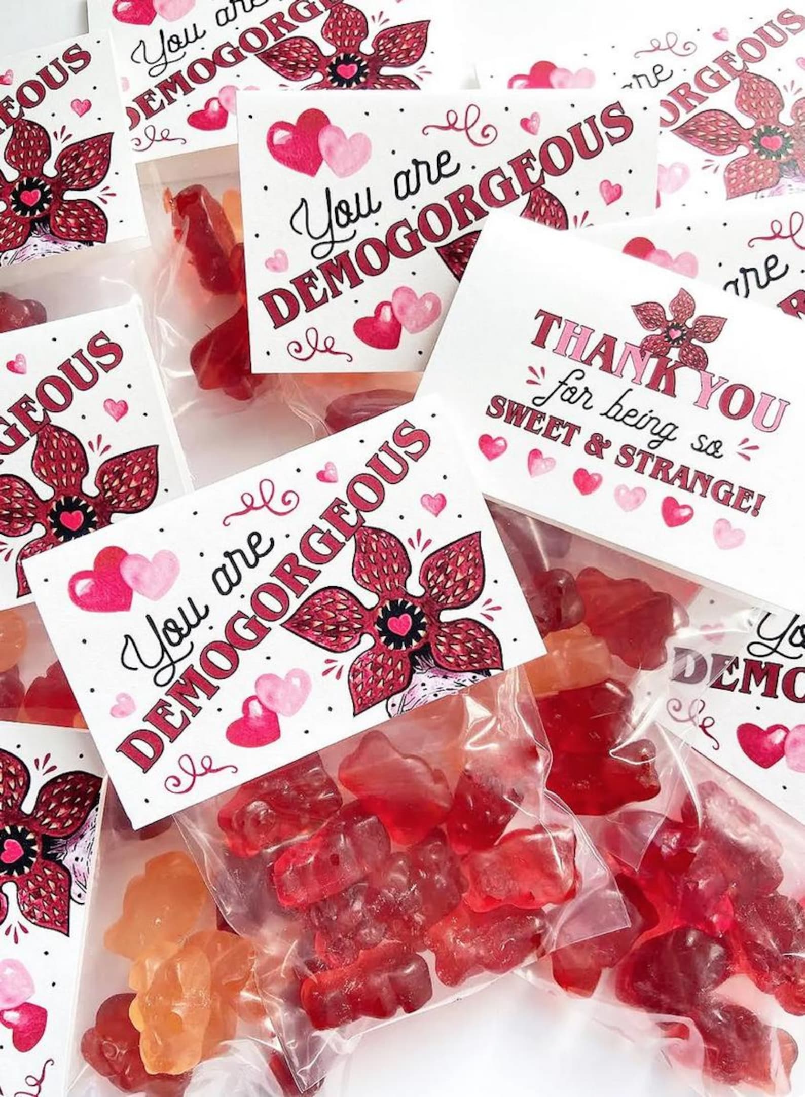 PARTY FAVOR | Gift Tag + Goodie Bag With Gummy Bears | Strange Sci Fi ...
