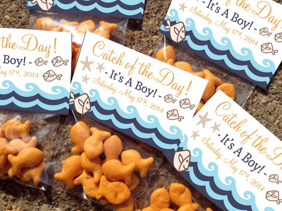 Custom Nautical Themed "catch of the Day" Gift Card Favor Tag ...