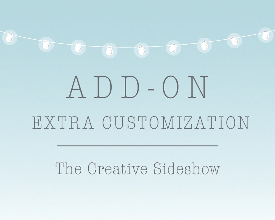 ADD-ON Extra or Excessive Customization Requests After-approval Edit ...