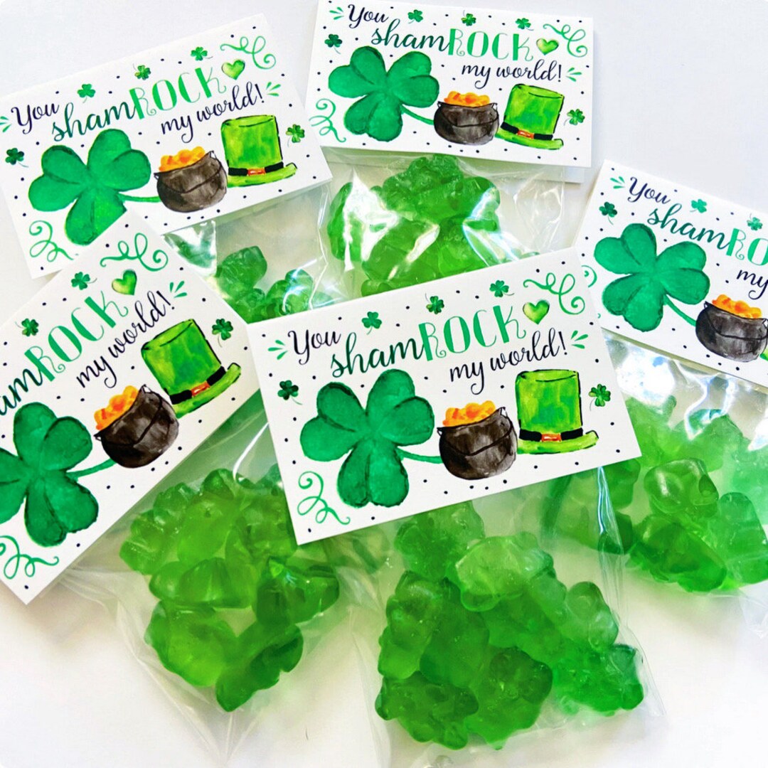 Party Favor Set | Treat Bag + Gift Tag | Gummy Bears | You Shamrock My ...