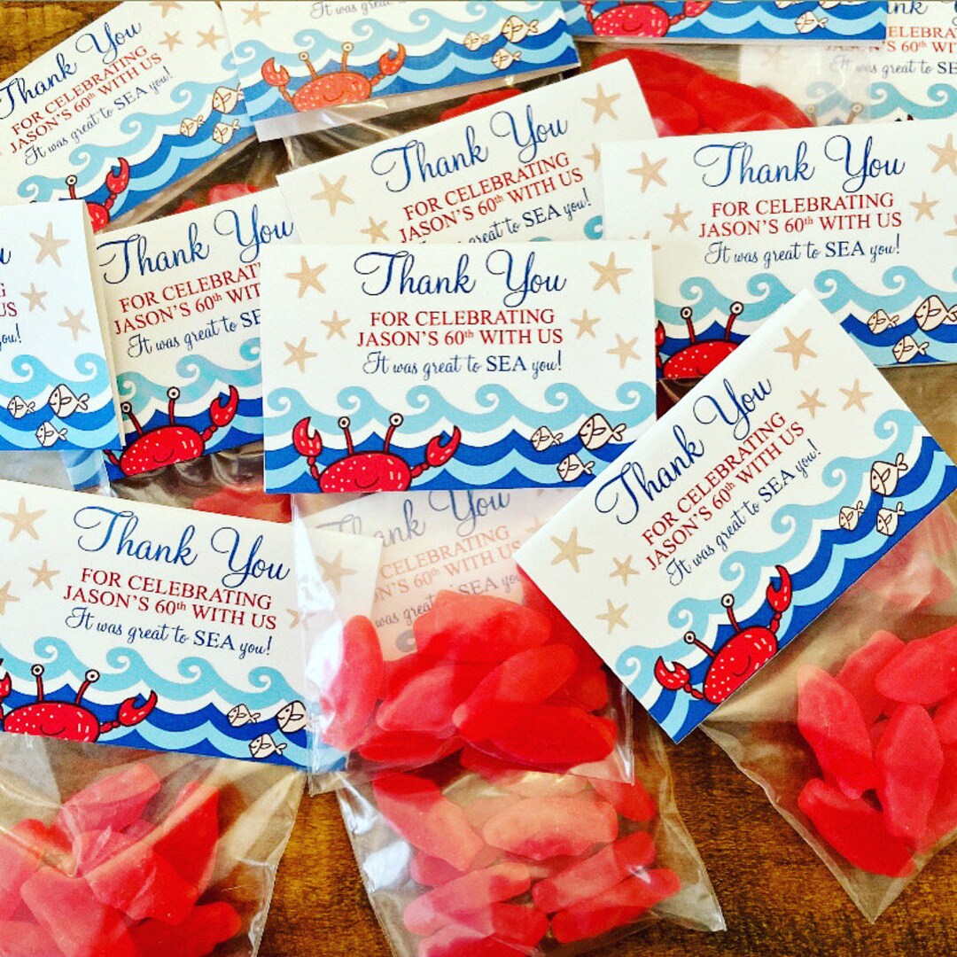 Party Favor Set | Treat Bag + Gift Tag | Swedish Fish | Catch of the ...