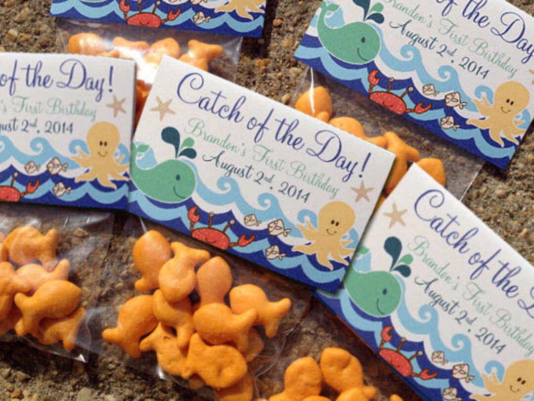 Custom Nautical Under the Sea Themed "catch of the Day" Gift Card Favor ...