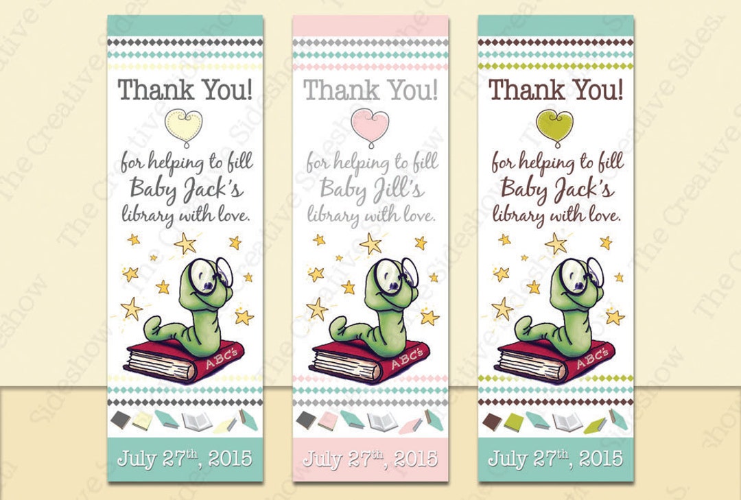 Build-a-library Bookworm Theme Shower / Birthday Party | Custom ...