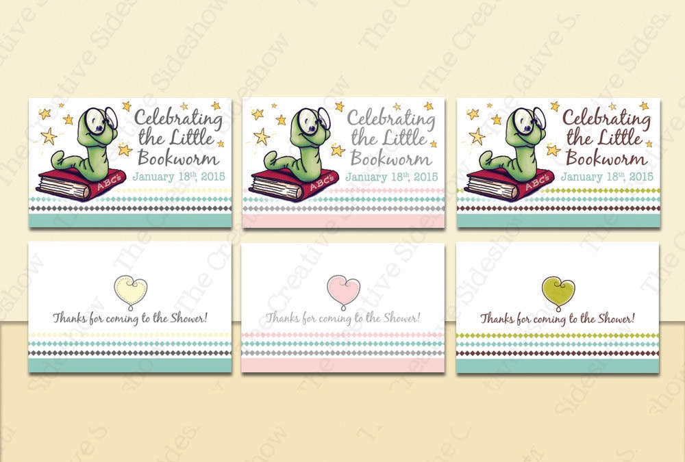 Build-a-library Bookworm Theme Baby Shower Birthday Party - Etsy