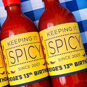 Personalized Hot Sauce Labels for Hot Sauce or Spice Bottle | Custom ...