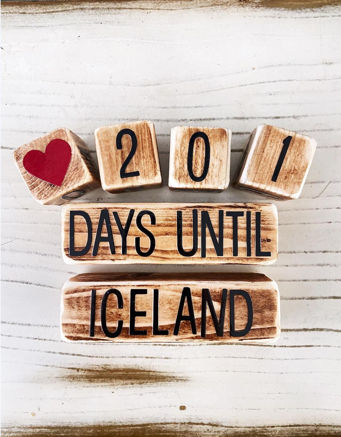 Vacation Countdown Blocks | Days Until [custom Location] | Destination ...
